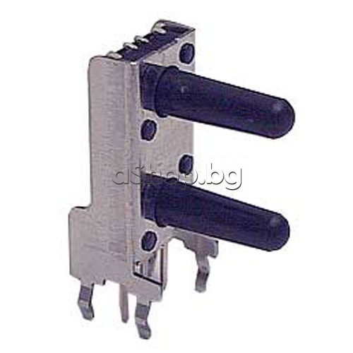 К-т такт бутон 2-бр.в един корпус за верт.монт.9x19x4,H10mm