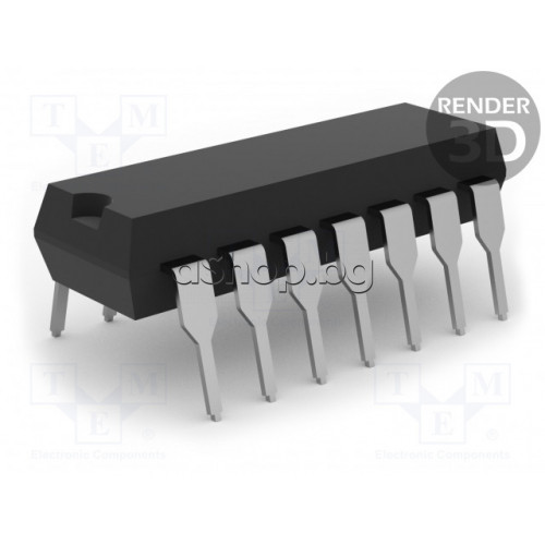 IC-CMOS,Quad Bilateral Didital or Analog Switch(4x1 Closer),14-DIP,CD4066BE Texas Instruments