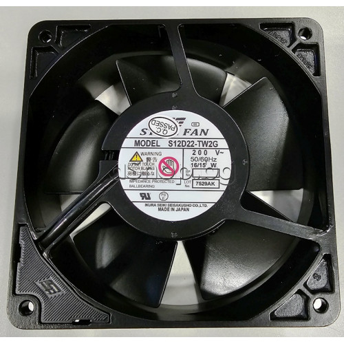 Вентилатор120x120x38mm,200VAC/50/60Hz,16/15W с ролков лагер-ball ...